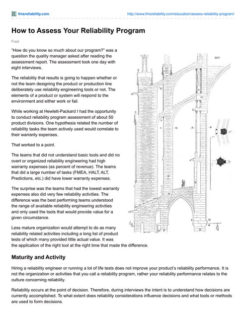 Building a Reliability Plan