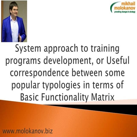 System approach to training programs development | PPT