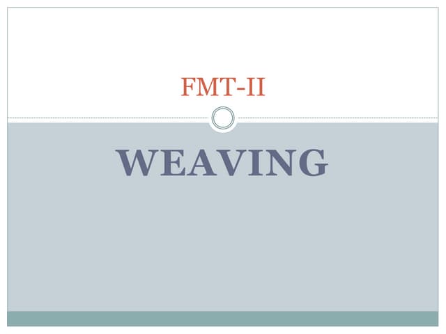 Weaving calculation | PDF