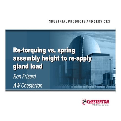 Re-torquing valves and it's effect on gland load | PDF