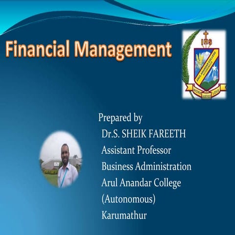 Financial management - UNIT 2 | PPT