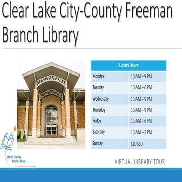 Freeman Branch Library Virtual Tour | PPTX