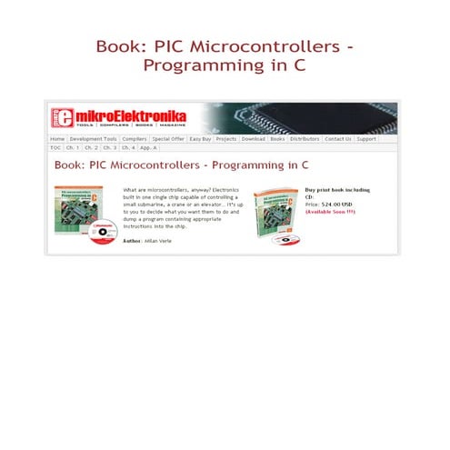 Microcontroladores: Programación del microcontrolador PIC en C | PDF ...
