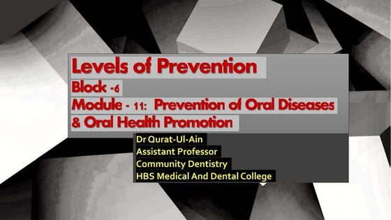 Levels of disease prevention | PPT