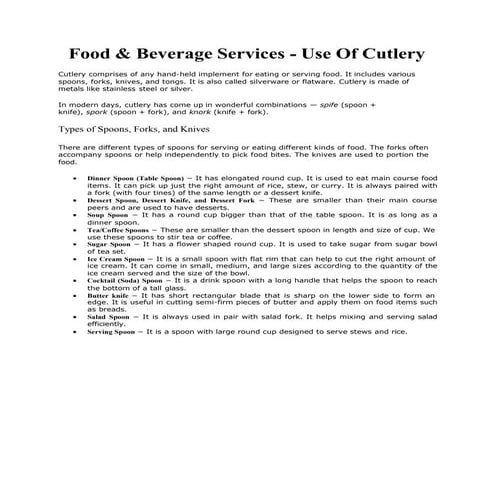 FOOD SERVICE EQUIPMENT | PPTX
