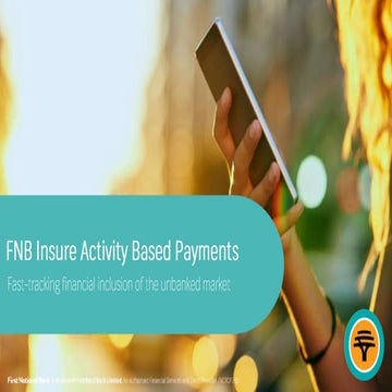 FNB South Africa - Activity Based Payments – Insurer Innovation Award ...