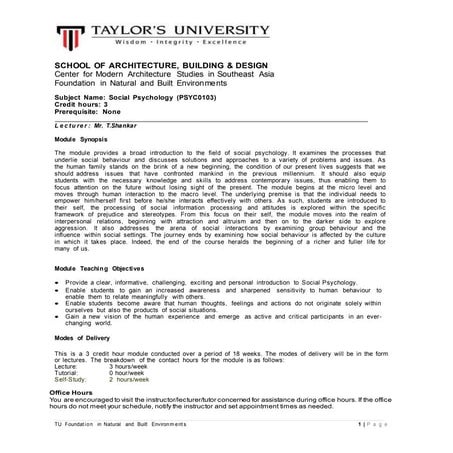 Module outline | DOCX