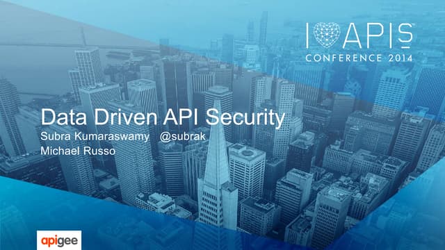 Data-driven API Security | PPT Data-driven API Security | PPT