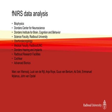 fNIRS data analysis | PDF