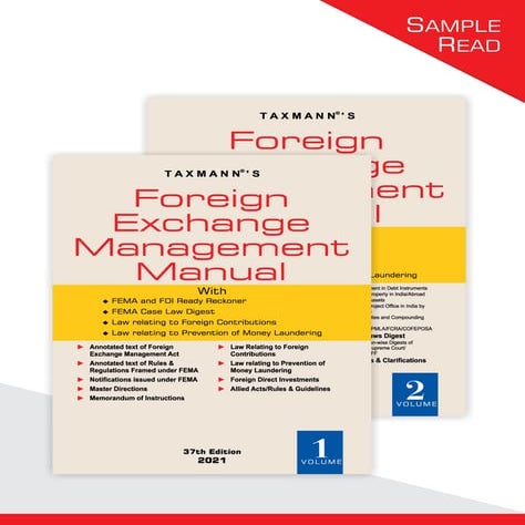 Taxmann's Foreign Exchange Management Manual (Set of 2 Volumes) | PDF