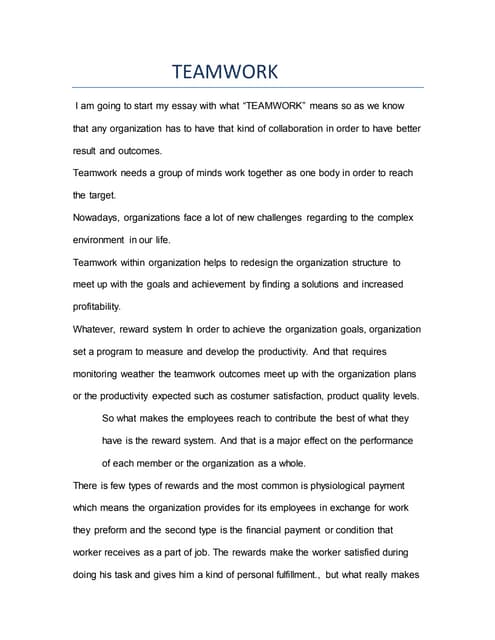 Conclusion team work | PDF
