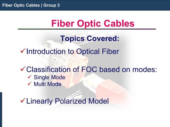 Introduction to Fiber Optics | PPTX