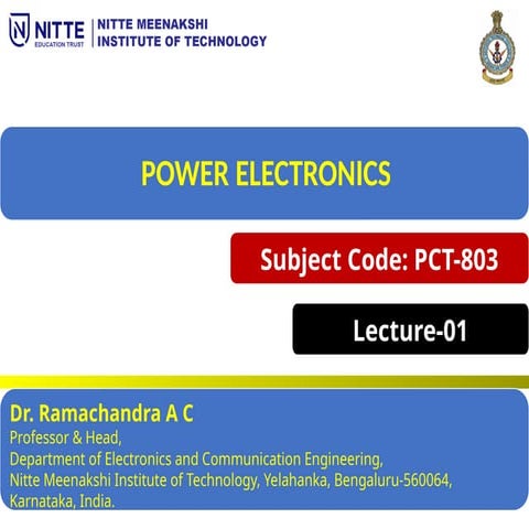 Power Electronics Introducion and Basics | PPTX