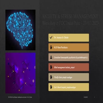 Anxiety and stress management strategies. | PPTX