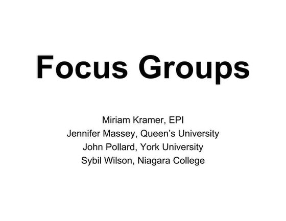 Focus group discussion | PPTX