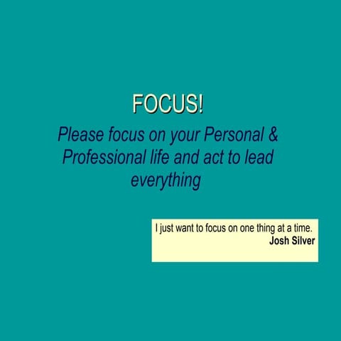 Focus | PPT