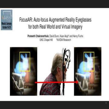 FocusAR: Auto-focus AR eyeglasses for real world and virtual imagery | PPT