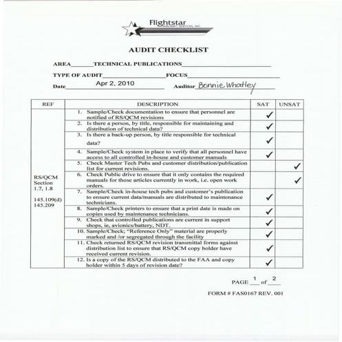 Focus audit tech pubs 4-2-10 | PDF