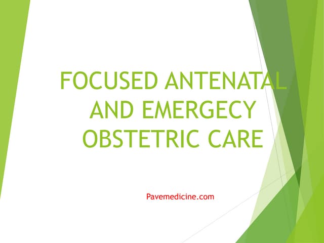 BEMONCE Basic Emergency Obstetrics Cares | PPT