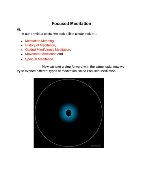 Meaning Of Meditation | PPT