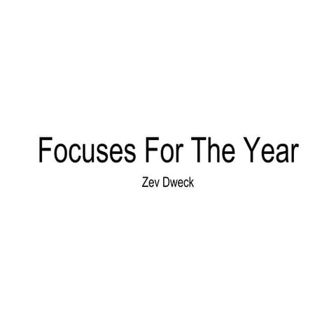 Focus for the year | PPTX
