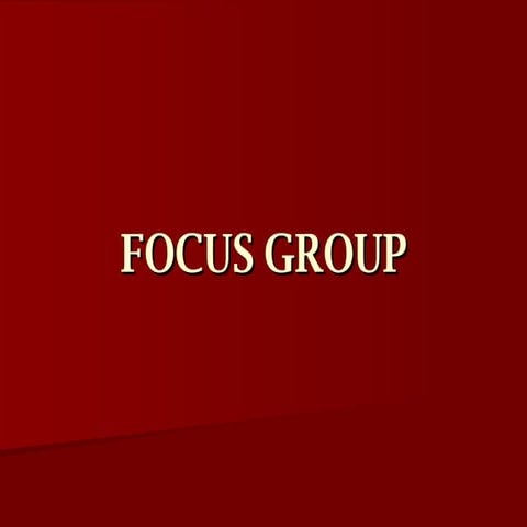 Focus Group Report Template | PDF