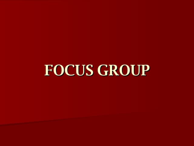 Focus Group Report Template | PDF
