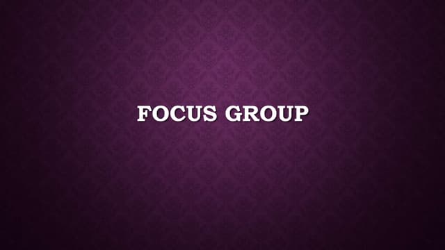 Focus Group Report Template | PDF
