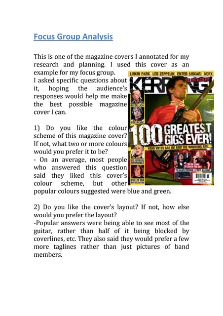 Focus group analysis | PDF