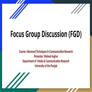 Focus group discussion | PPTX