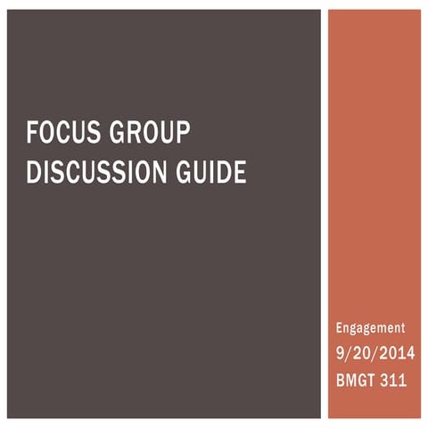 Focus group discussion guide | PDF