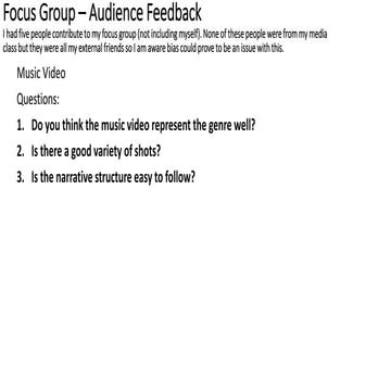 Focus group feedback | PPTX
