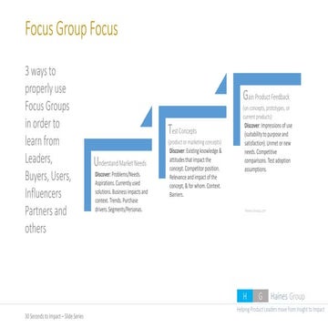 Focus Group Focus - one slide impact | PPTX | Business and Finance