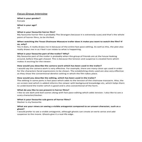 Focus Group Interview | PDF