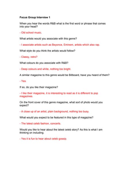 Focus group interview 3 | PDF