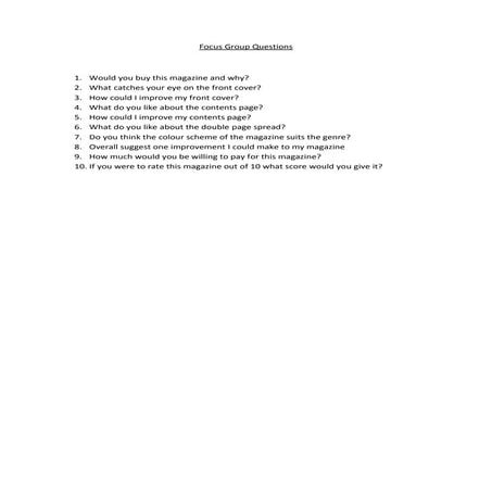 Focus group questions | DOCX