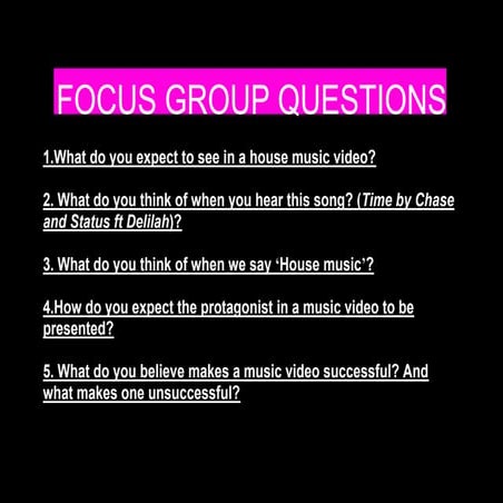 Focus group questions | PDF