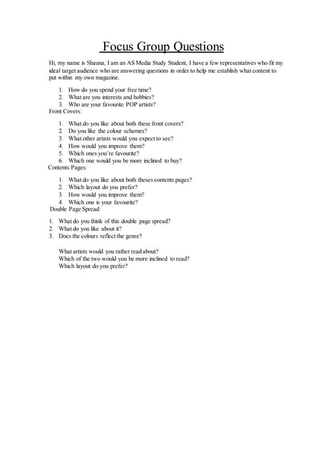 Audience feedback | PPT