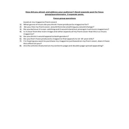 Focus group questions | DOCX