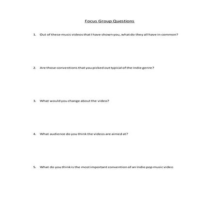 Focus group questions | DOCX