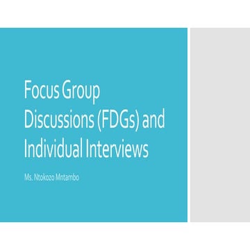 Focus Groups and Interviews discussed here | PPT