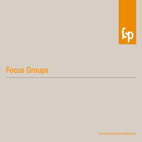 Focus Groups | Market Research | Retail Research | PDF | Malls ...