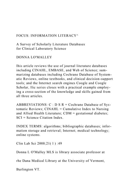 Medical Library Experience | PPT