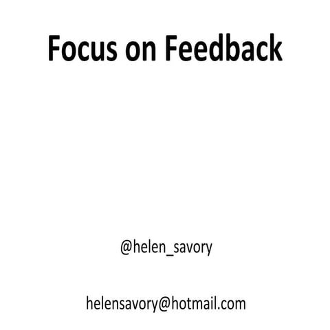 Focus on feedback | PPT
