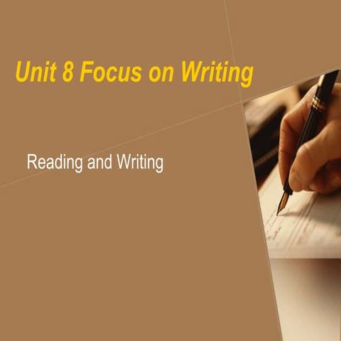 Focus On Writing | PPT