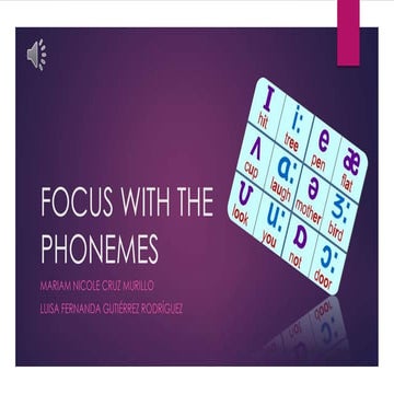 Focus with the phonemes | PPTX