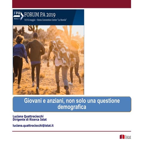L. Quattrociocchi, Giovani e anziani, non solo una questione ...