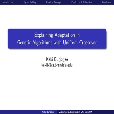 Explaining Optimization in Genetic Algorithms with Uniform Crossover | PDF