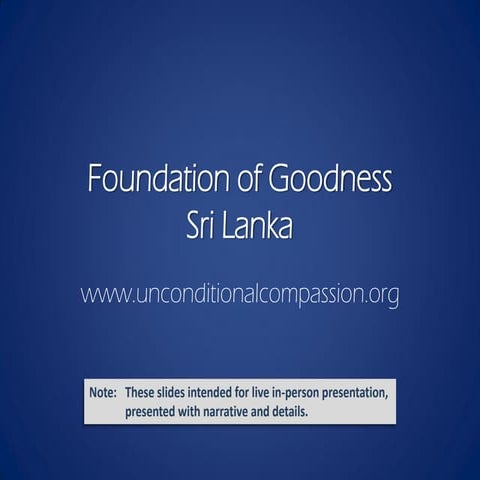 Foundation of Goodness, Sri Lanka | PDF