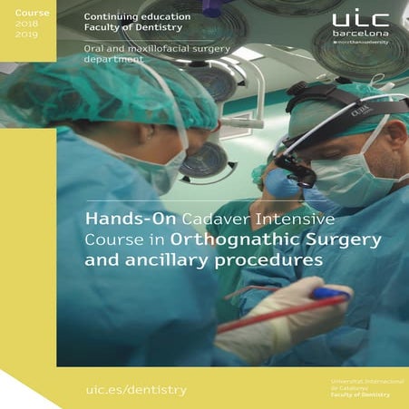 Fo hands on in orthognathic surgery ancillary procedures. flyer 2019 ...